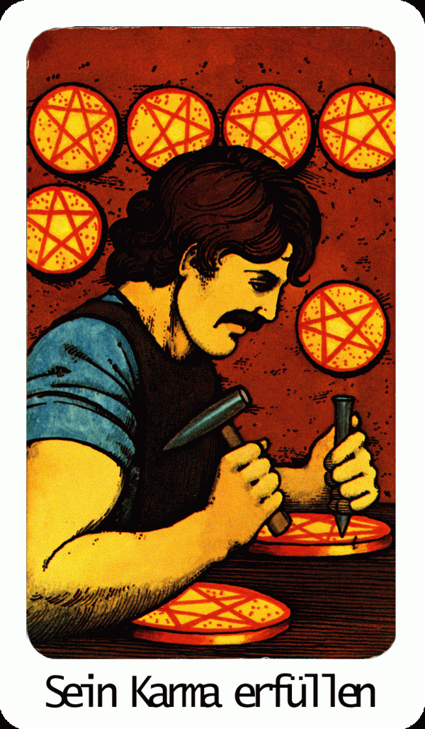 Ihre Tarotkarte Pentakel - 8 - Erich Bauer Star-Astrologe